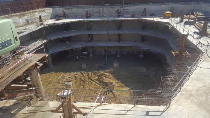 Day Tower, Office Building, Bucharest-Top-down construction method ...